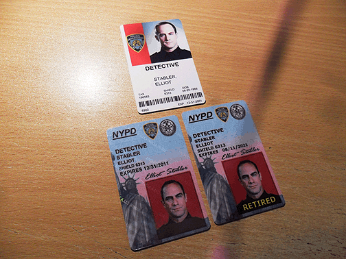 JoySinger's IDs - Elliot Stabler NYPD ID card and badge (from "Law ...